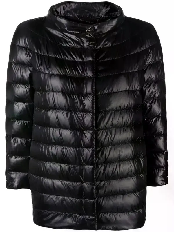 Herno Mock-neck Quilted Puffer Jacket - Black