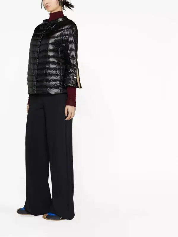 Herno Mock-neck Quilted Puffer Jacket - Black