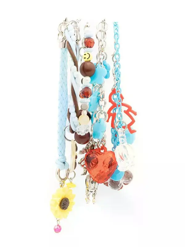 AMIR SLAMA Multi-chain Bead Bracelet - Multicolour