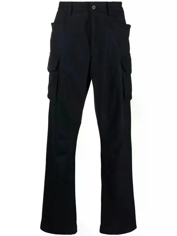 LARDINI Straight-leg Wool-blend Cargo Trousers