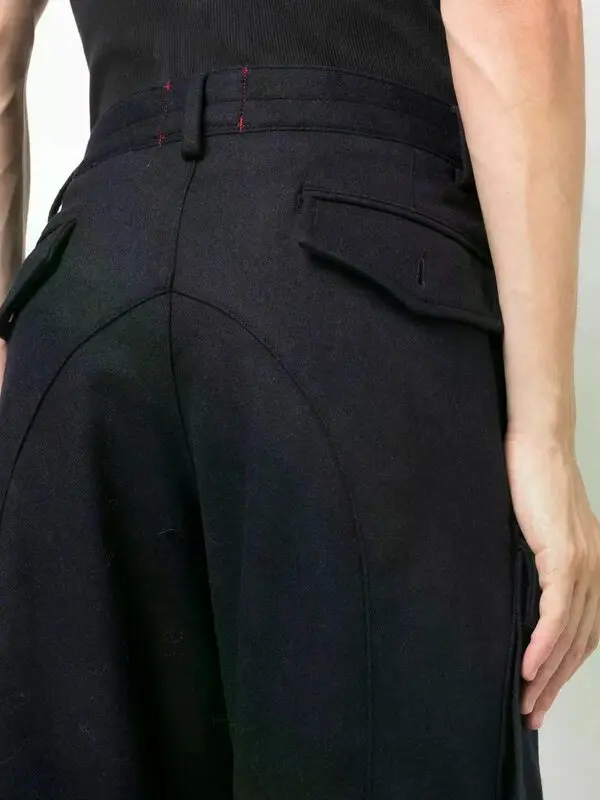 LARDINI Straight-leg Wool-blend Cargo Trousers