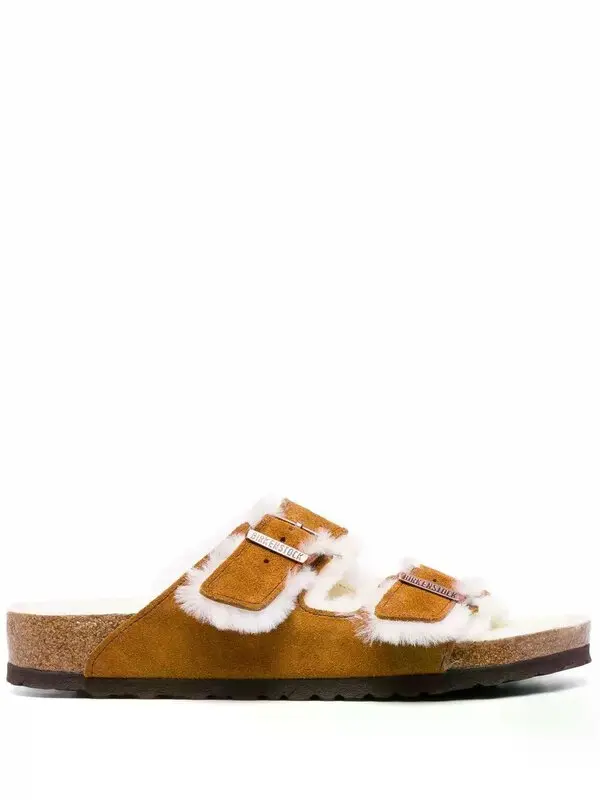 BIRKENSTOCK Shearling-lined Sandals - Brown