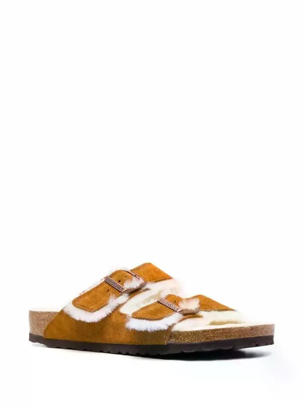 BIRKENSTOCK Shearling-lined Sandals - Brown