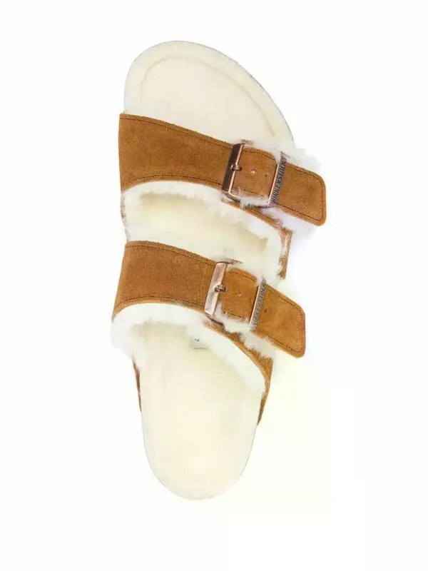 BIRKENSTOCK Shearling-lined Sandals - Brown