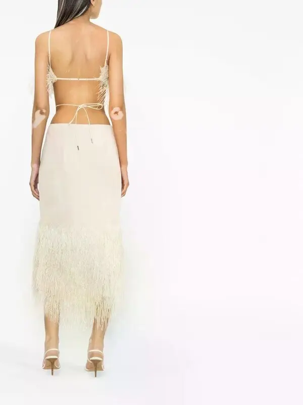 Jacquemus La Robe Raphia Fringed Dress