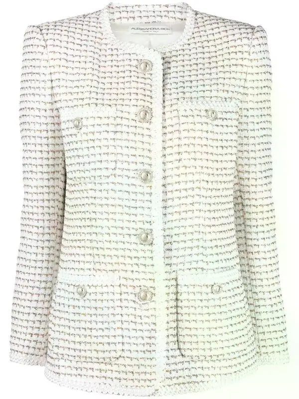 Alessandra Rich Round-neck Buttoned Jacket