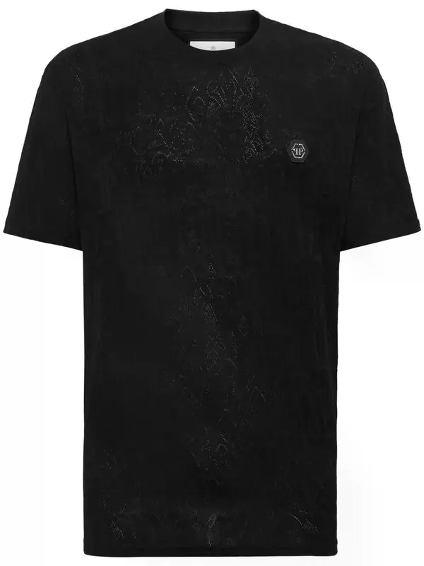 Philipp Plein Monogram-pattern Cotton T-shirt