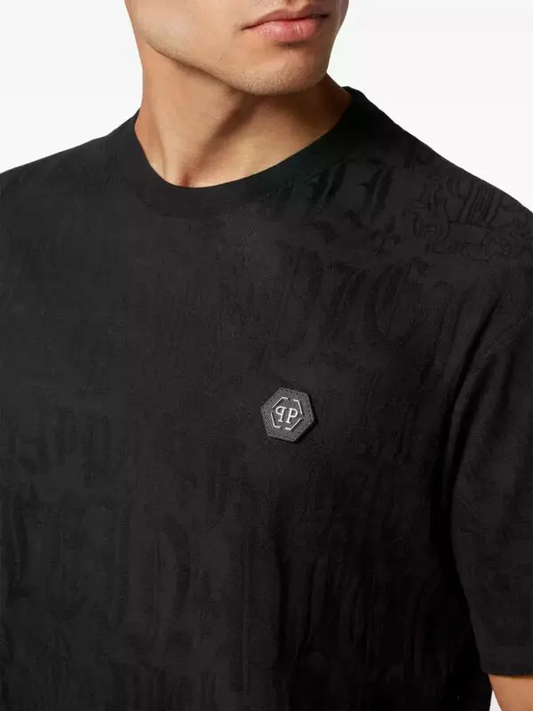 Philipp Plein Monogram-pattern Cotton T-shirt