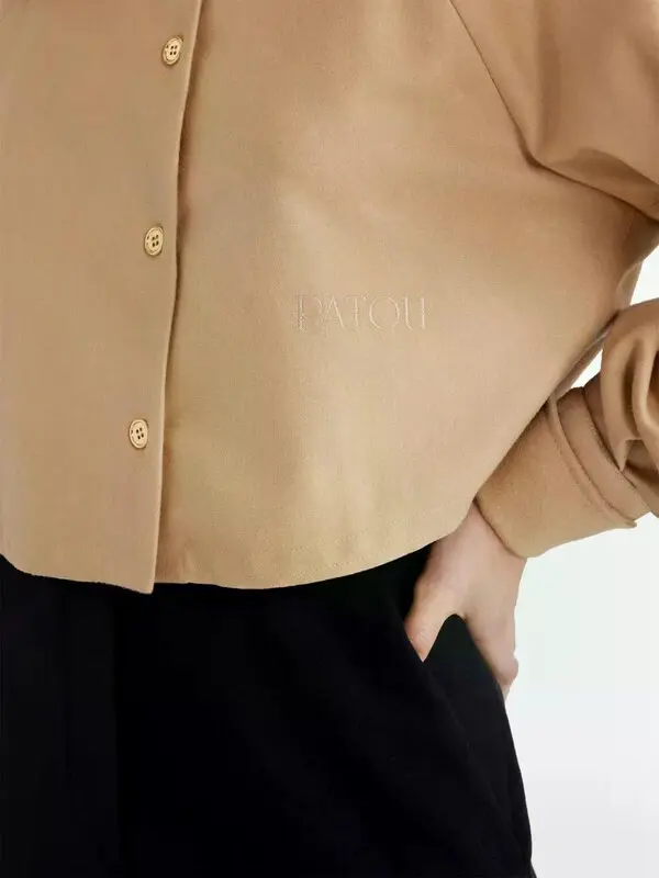 PATOU Cropped Organic Cotton Shirt