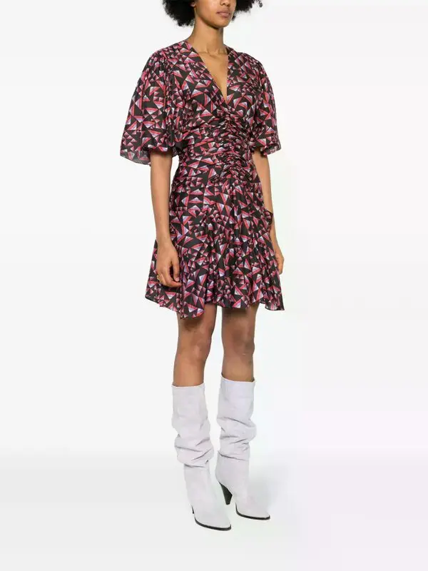 Isabel Marant Étoile Lienne Ruched Mini Dress - Black