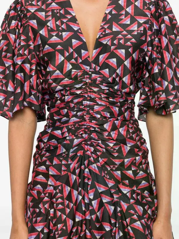 Isabel Marant Étoile Lienne Ruched Mini Dress - Black