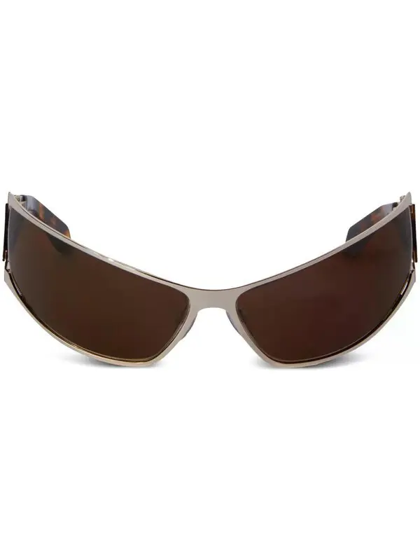 Off-White Luna Tortoiseshell Biker-style Sunglasses - Brown