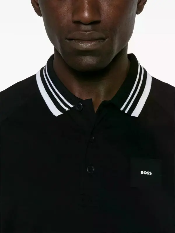 BOSS Stripe-trim Polo Shirt