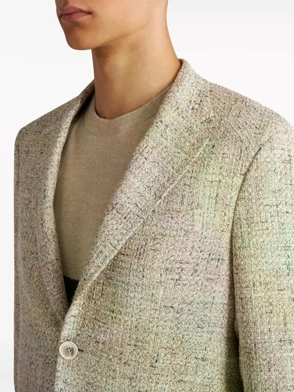 Etro Single-breasted Bouclé Blazer - Neutrals