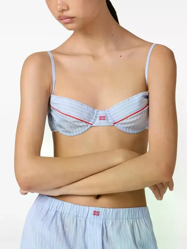 Miu Miu Stripe-print Bra
