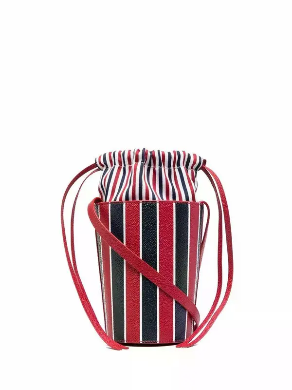 Thom Browne Rwb Stripe Lining Bucket Bag