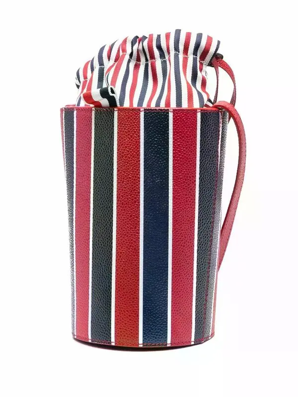 Thom Browne Rwb Stripe Lining Bucket Bag