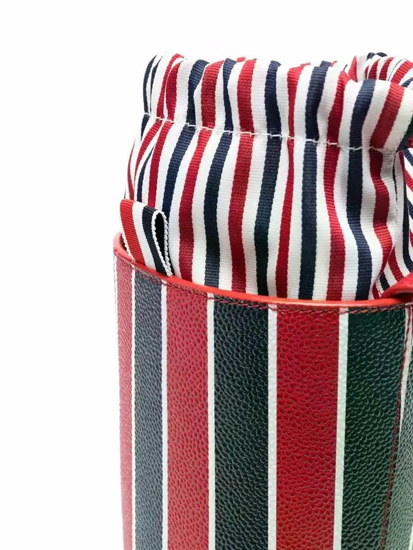 Thom Browne Rwb Stripe Lining Bucket Bag
