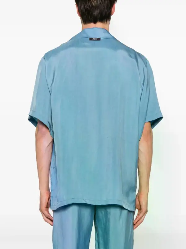 MSGM Camp-collar Satin Shirt