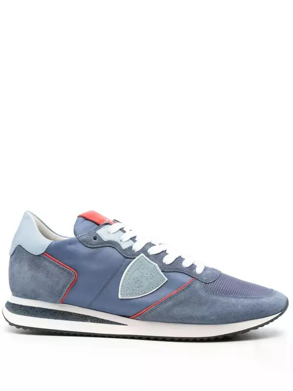 Philippe Model Paris Lace-up Suede Sneakers - Blue