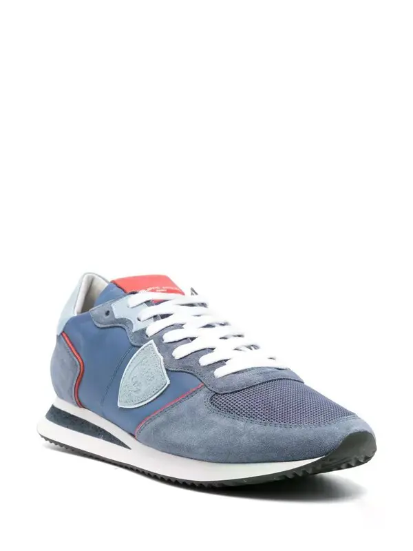 Philippe Model Paris Lace-up Suede Sneakers - Blue