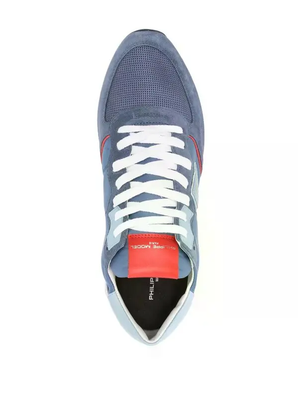 Philippe Model Paris Lace-up Suede Sneakers - Blue