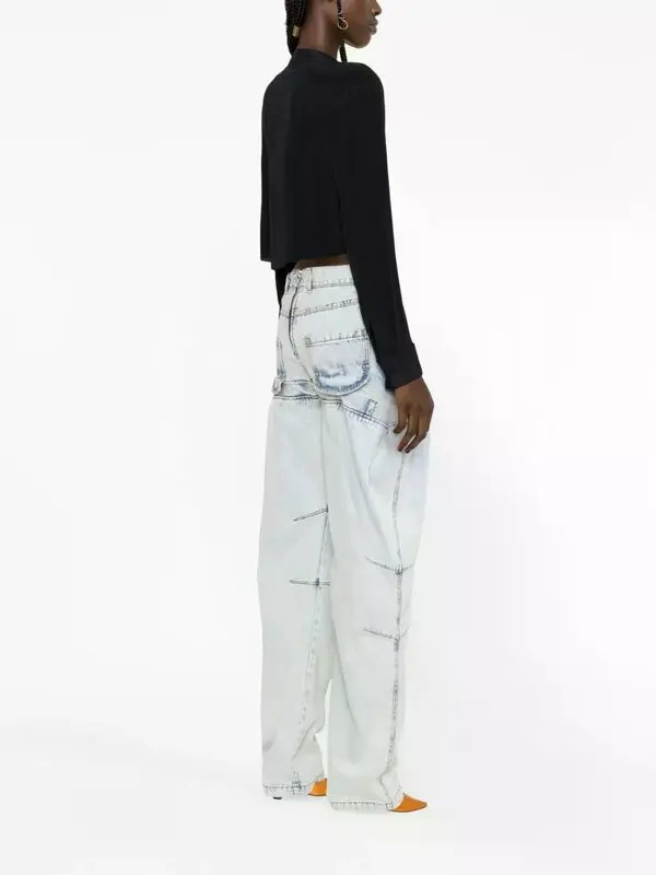 ALMAZ Cropped Split Silk Shirt