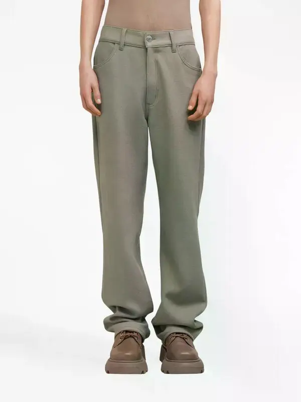 AMI Paris Wool Straight-leg Trousers