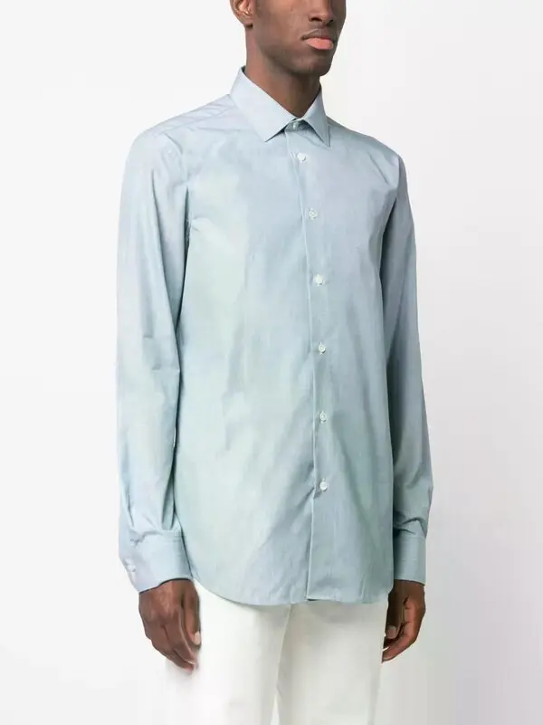 Paul Smith Long-sleeved Cotton Shirt - Green