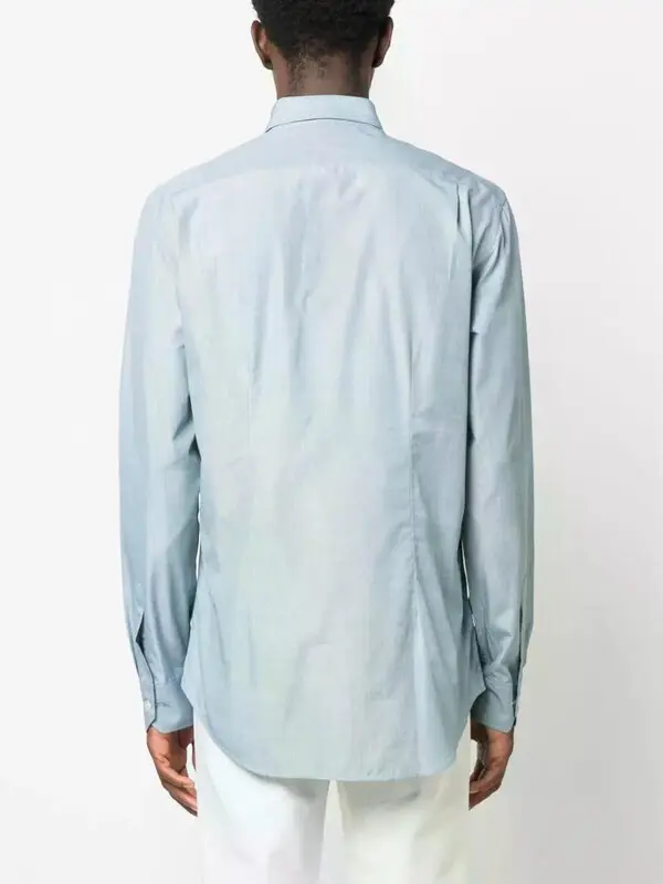Paul Smith Long-sleeved Cotton Shirt - Green
