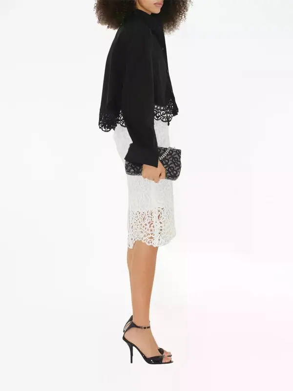 Burberry Macramé-lace Pencil Skirt