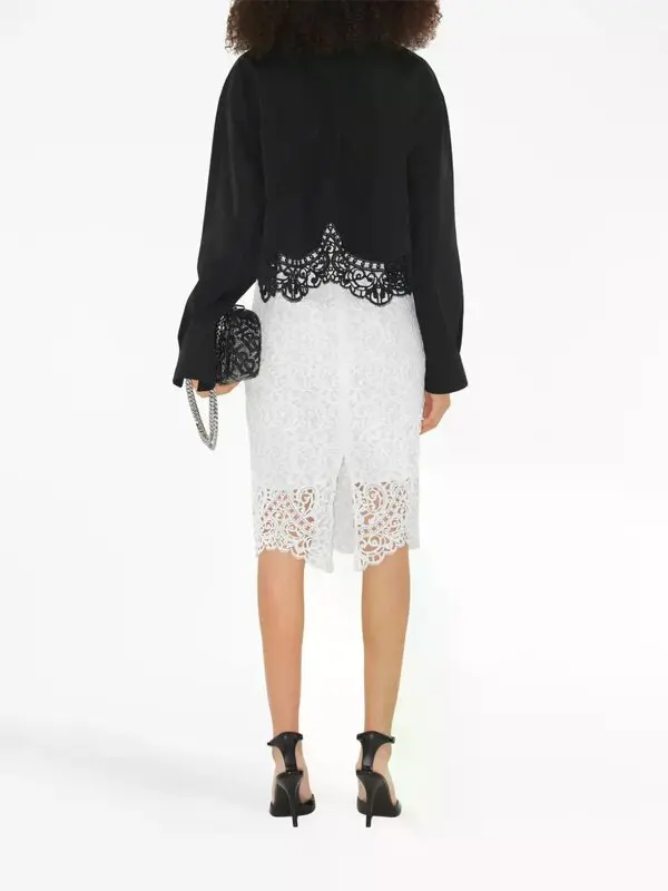 Burberry Macramé-lace Pencil Skirt