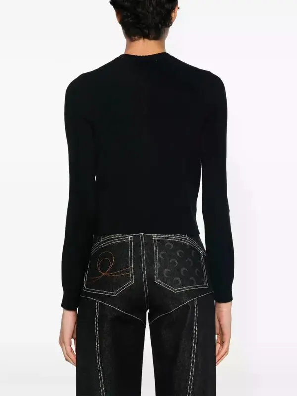 MARINE SERRE Moon Logo Knit Cardigan