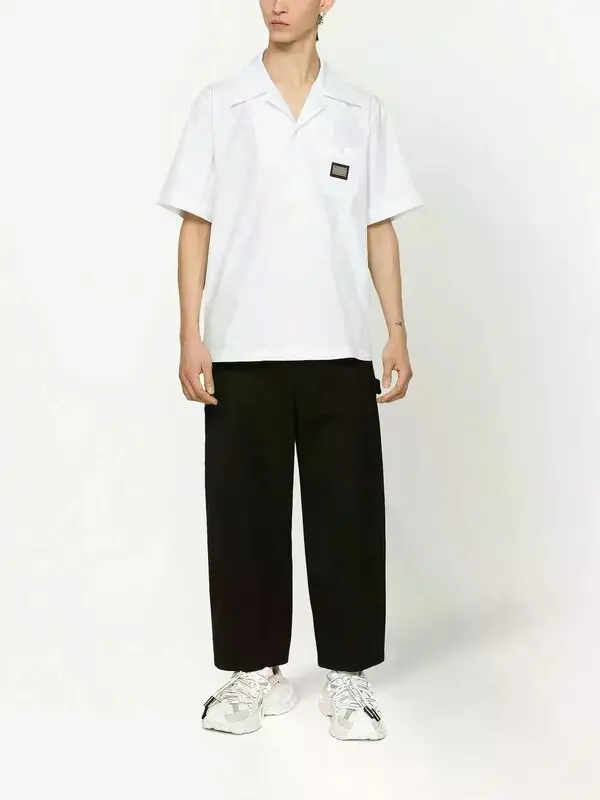 Dolce & Gabbana Logo-tag Cotton Bowling Shirt