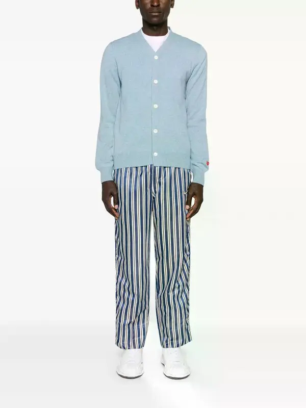 Play Comme Des Garcon Heart-patch Wool Cardigan