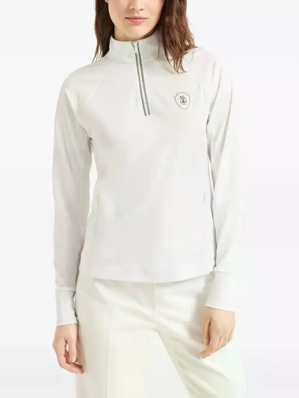Brunello Cucinelli Logo-patch Jersey Top