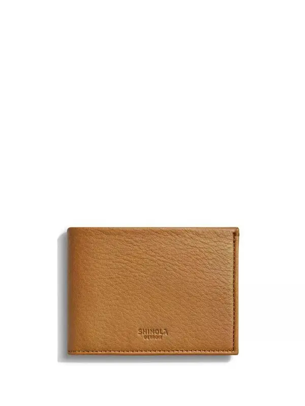 Shinola Slim Grained-leather Bi-fold Wallet