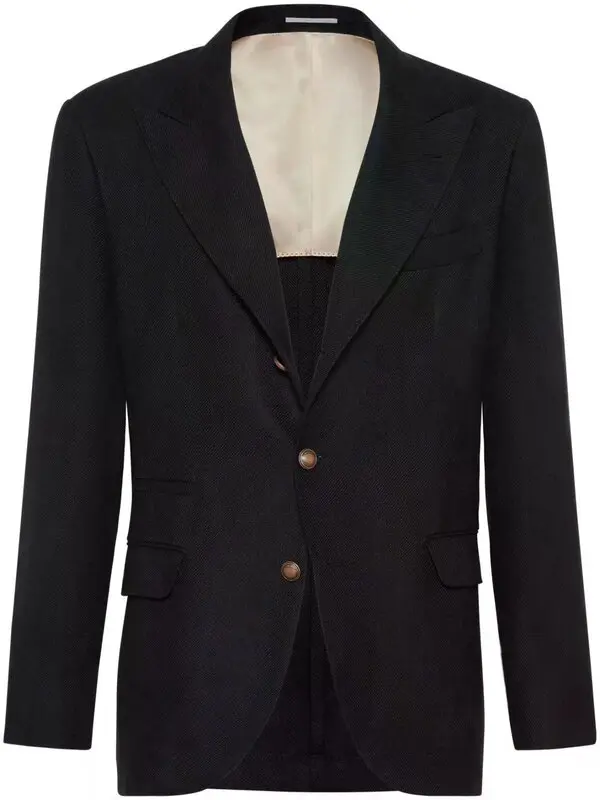 Brunello Cucinelli Peak-lapels Linen-blend Blazer