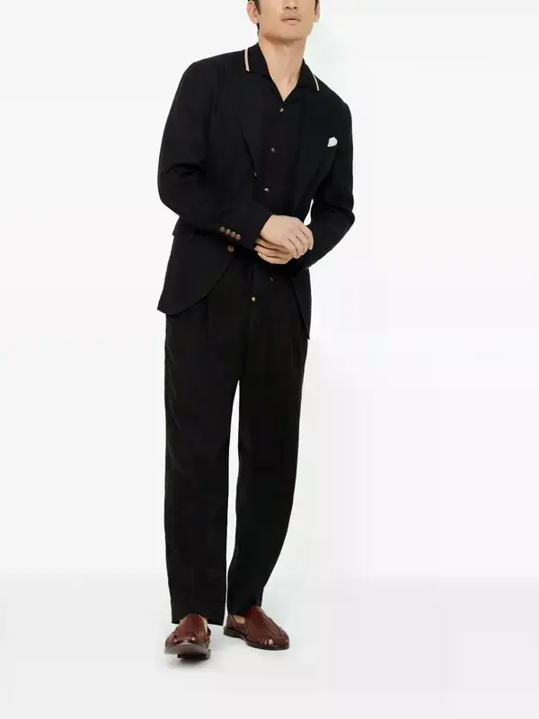 Brunello Cucinelli Peak-lapels Linen-blend Blazer