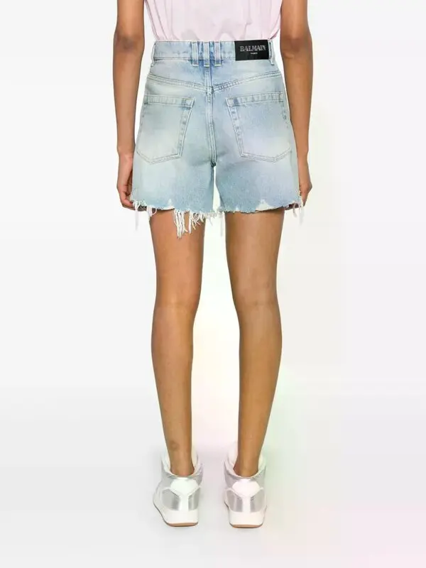 Balmain High-rise Denim Shorts