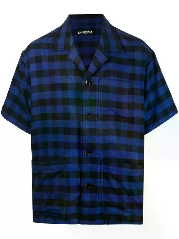 MASTERMIND WORLD Plaid-check Embroidered Shirt