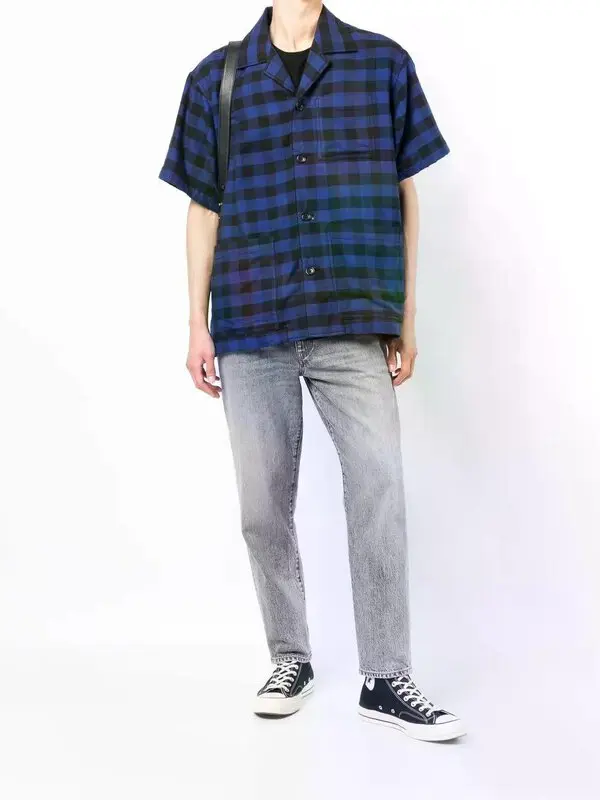 MASTERMIND WORLD Plaid-check Embroidered Shirt