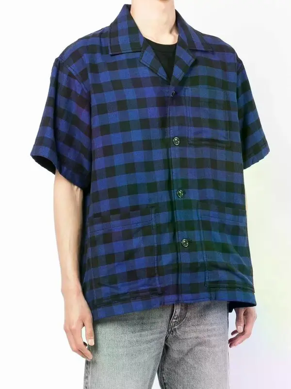 MASTERMIND WORLD Plaid-check Embroidered Shirt