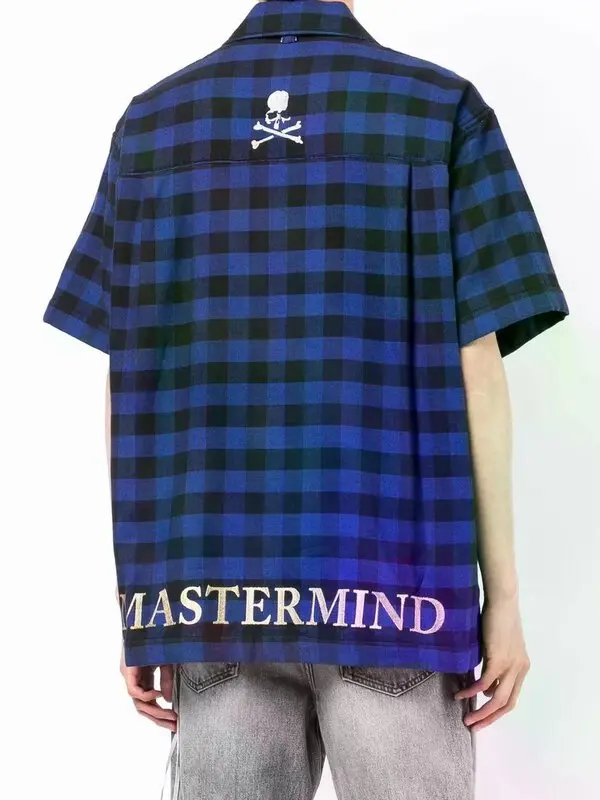 MASTERMIND WORLD Plaid-check Embroidered Shirt