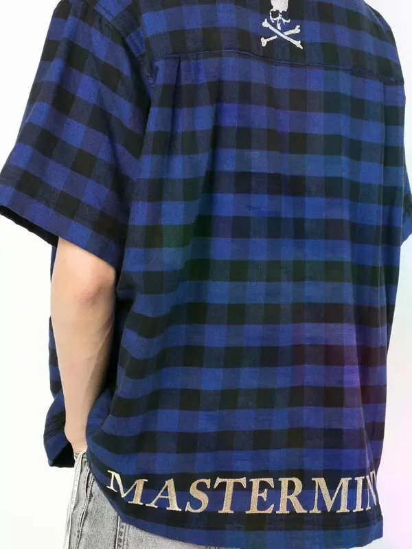 MASTERMIND WORLD Plaid-check Embroidered Shirt