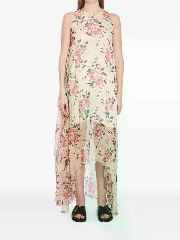 Loewe Silk Maxi Dress - Neutrals