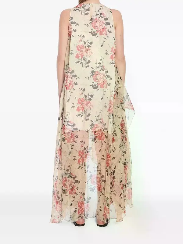 Loewe Silk Maxi Dress - Neutrals