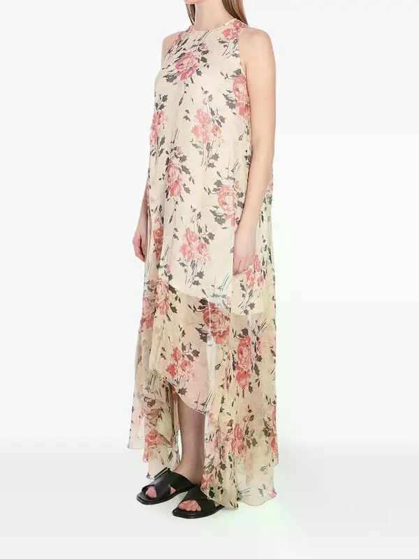 Loewe Silk Maxi Dress - Neutrals