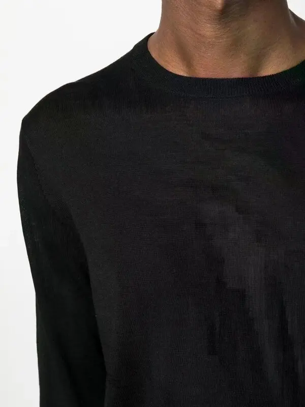 BALLANTYNE Crew-neck Wool Jumper - Black