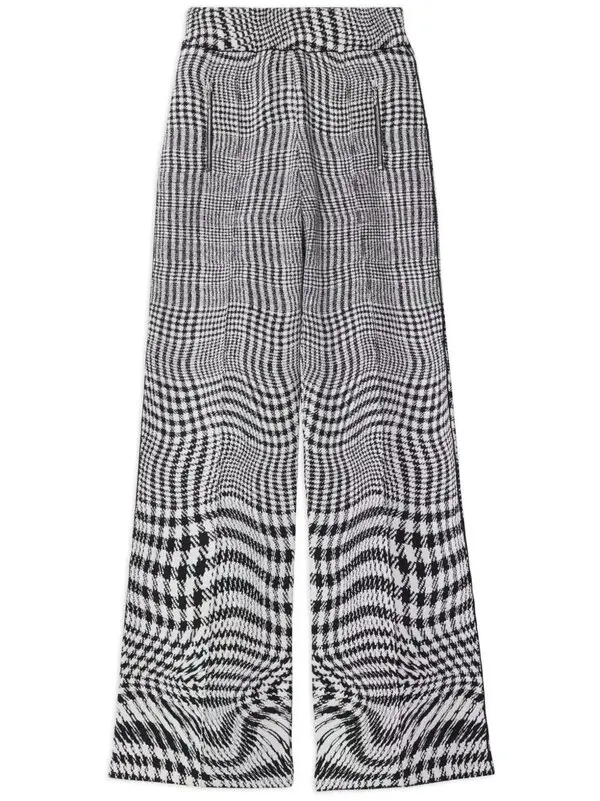 Burberry Warped Houndstooth Jacquard Trousers